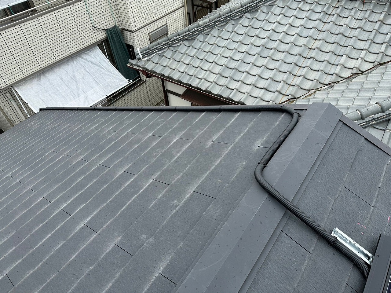 シャープ太陽光発電設置工事「NU-228AP×24枚」5.47kWシステム 城陽市O様 | 株式会社Eテックス