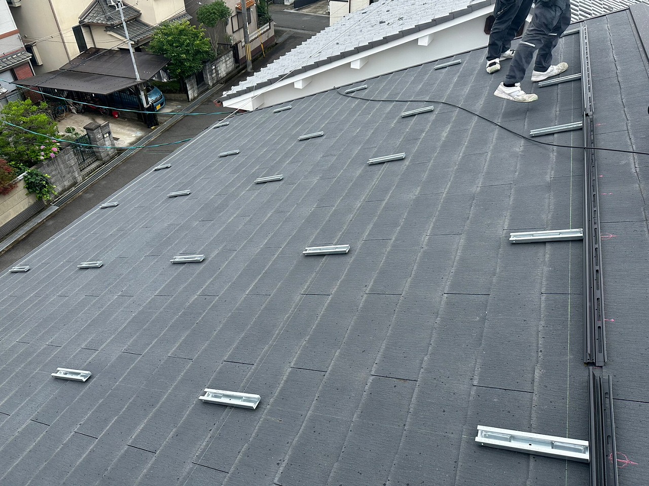 シャープ太陽光発電設置工事「NU-228AP×24枚」5.47kWシステム 城陽市O様 | 株式会社Eテックス